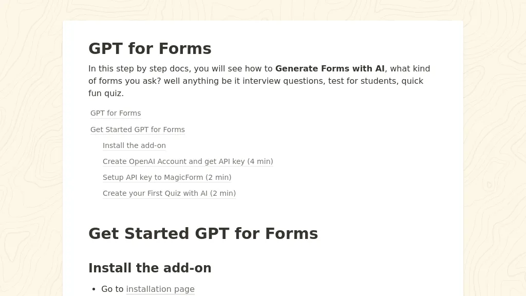 GPT for forms - LookAITools