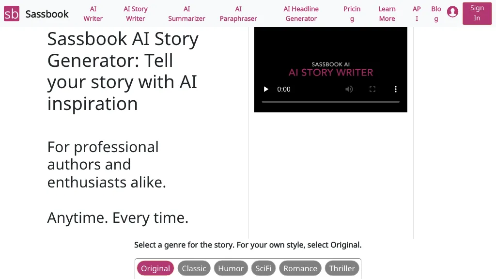 AI Story Generator - LookAITools