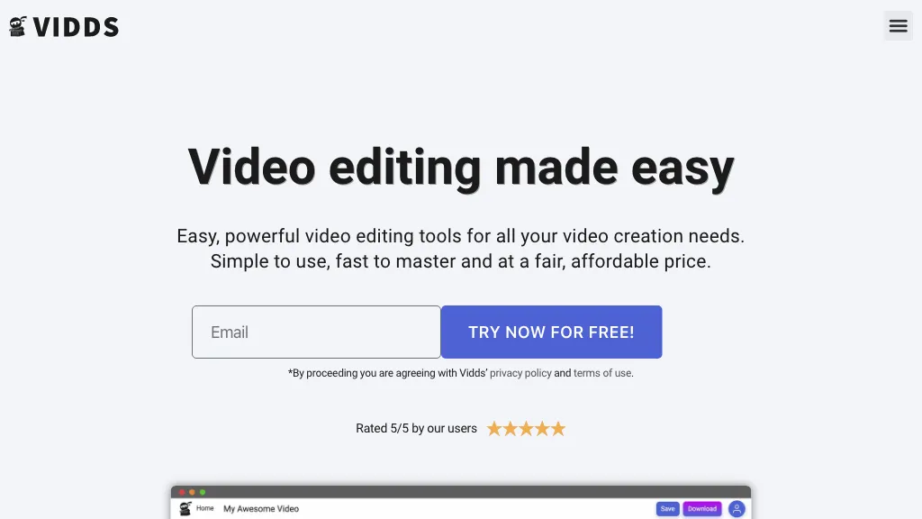Video Editor by Vidds - LookAITools