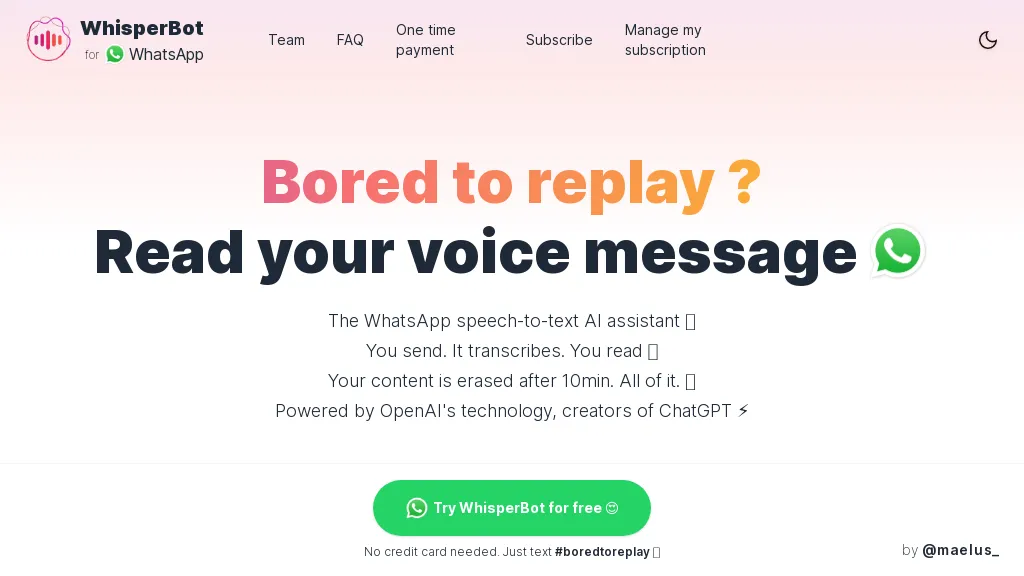 WhisperBot - LookAITools